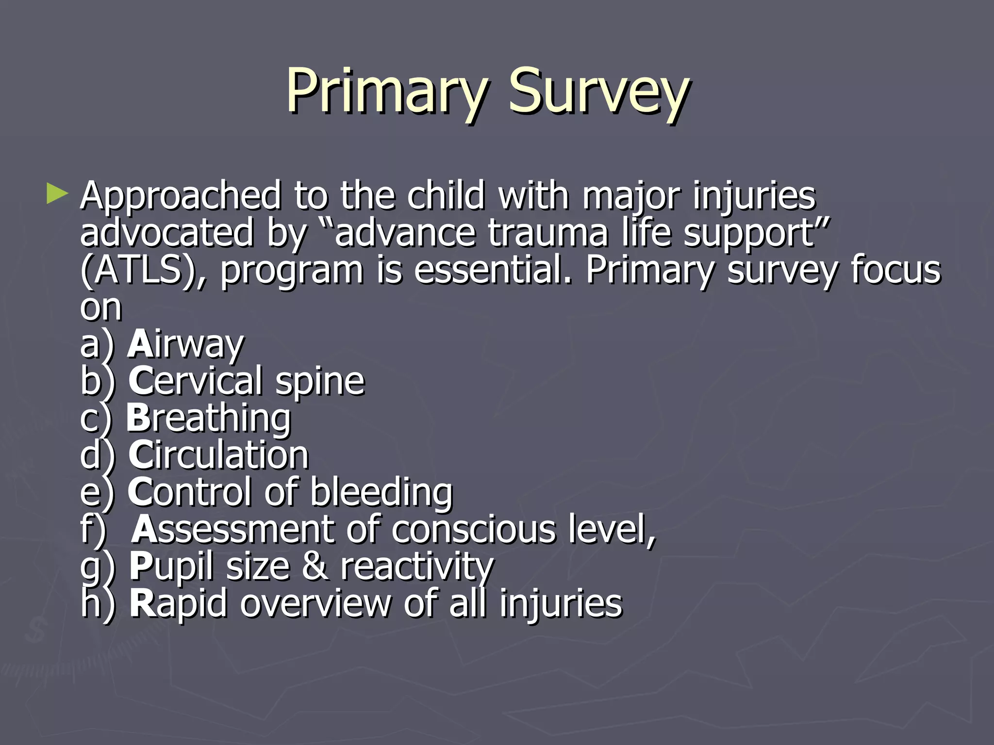 Paediatric trauma | PPT