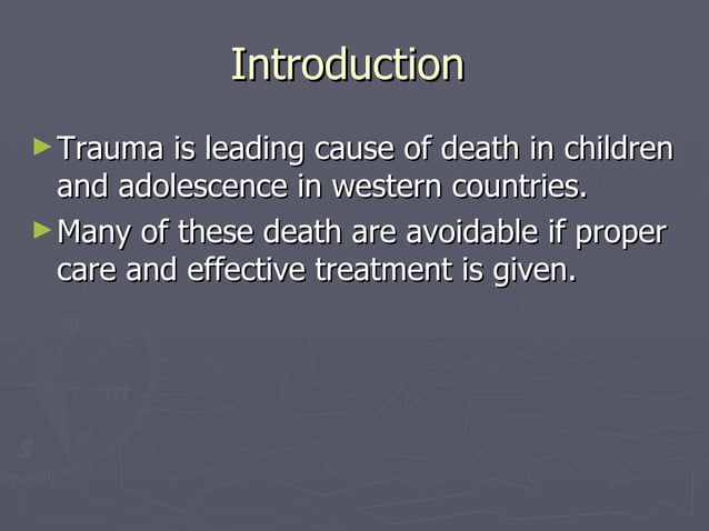 Paediatric trauma | PPT | First Aid | Injuries