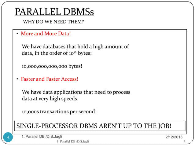 Parallel Database | PPSX