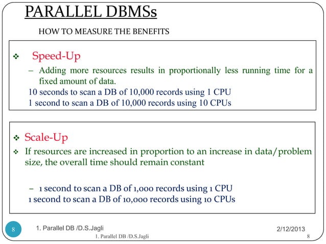 Parallel Database | PPSX