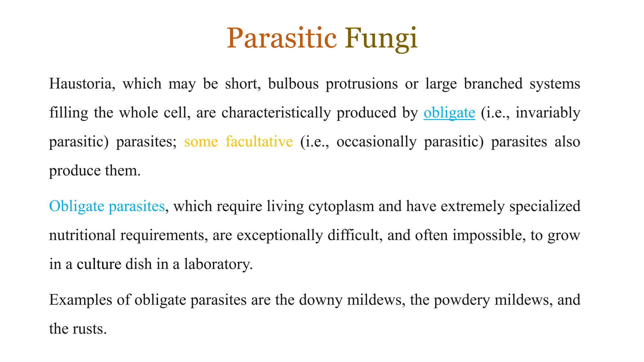 Nutritional mode of Fungi / Parasitic fungi | PPTX