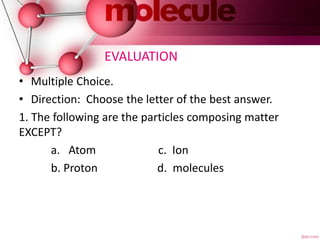 1 particulate of matter stem-ggc11-1 and 2 | PPTX | Chemistry | Science