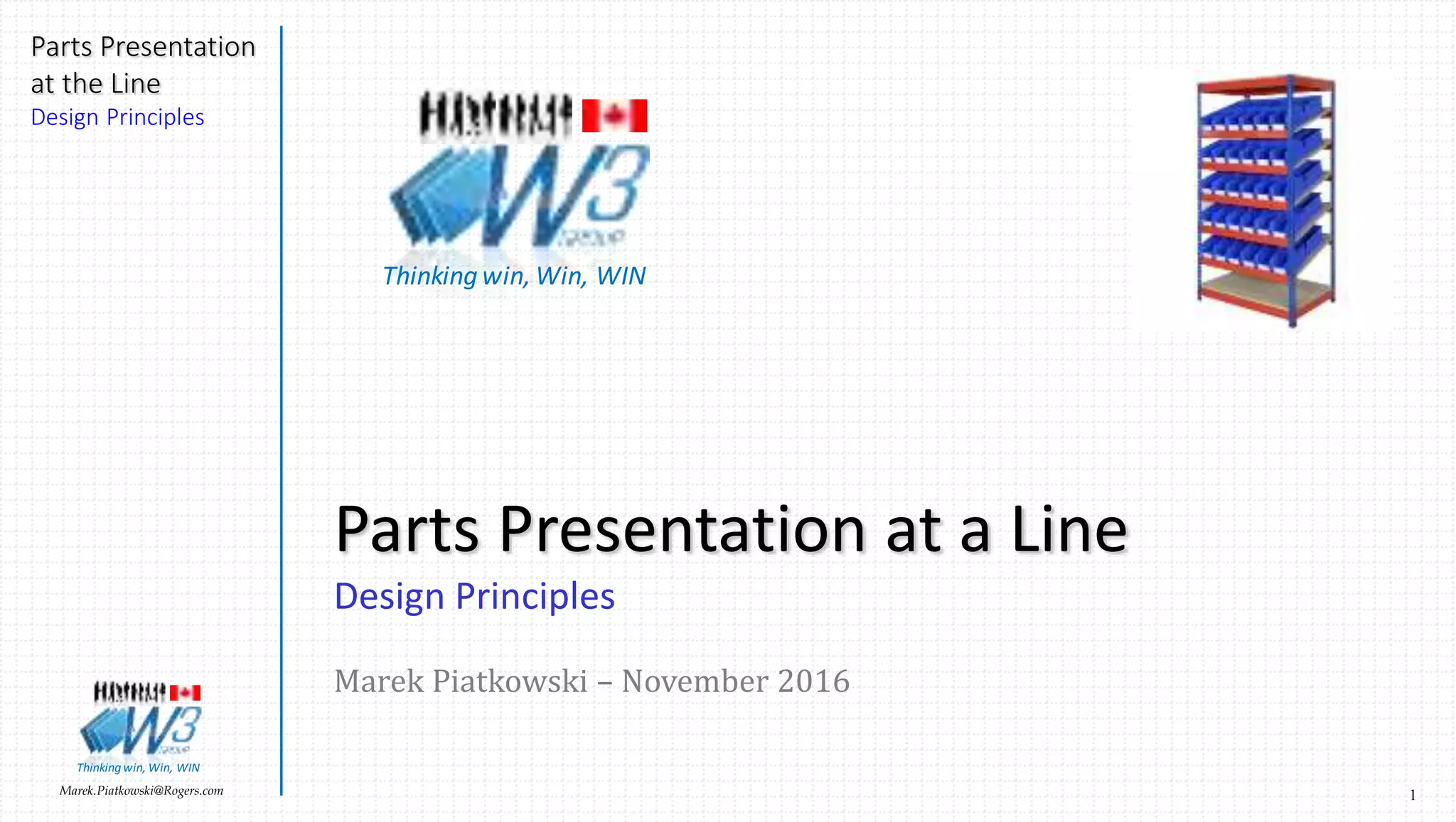 Lean Materials Management - Parts presentation at the line - November ...