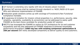 FIWARE Global Summit - Building Production Grade IoT Platform Leveraging FIWARE | PDF