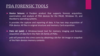 pda forensics | PPTX | Operating Systems | Computer Software and ...