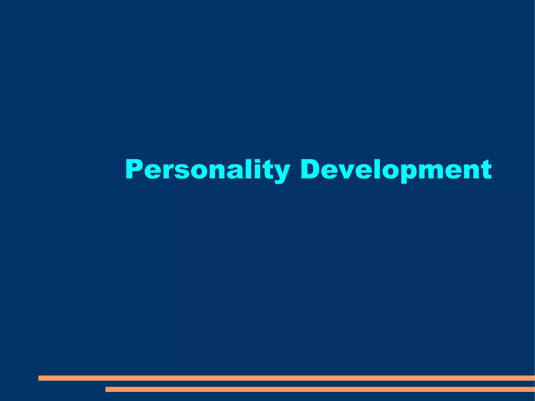 Personality Development | PPT