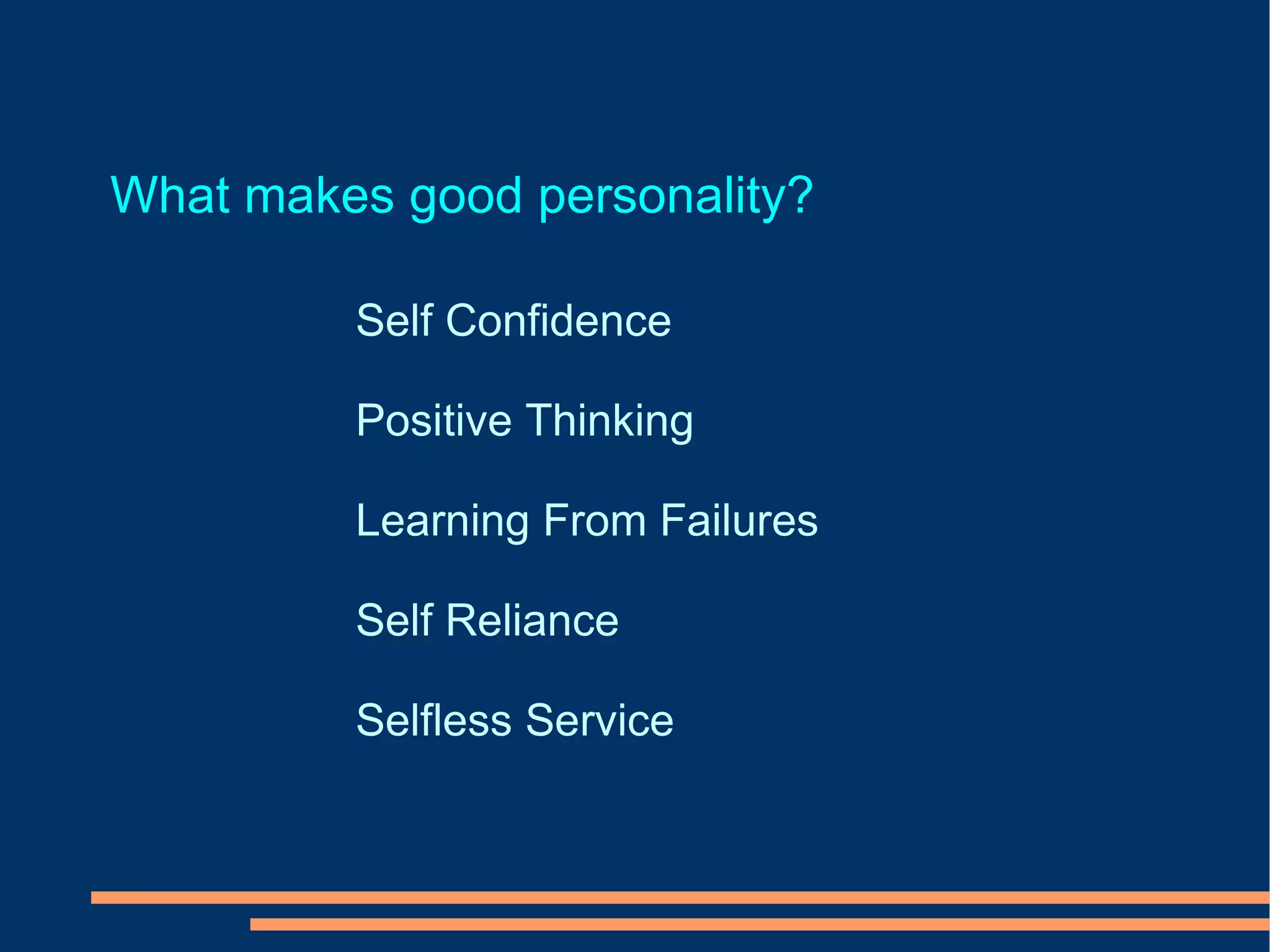 Personality Development | PPT