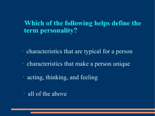 Personality Development | PPT