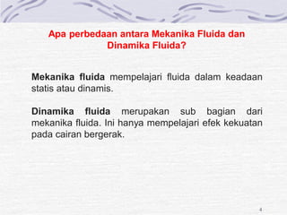 Dasar-dasar Mekanika-Dinamika Fluida, Pengetahuan Dasar Parameter Zat Alir. | PDF