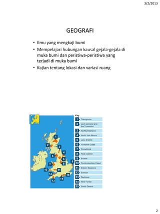 1. pengantar geografi pariwisata tourism geography | PDF