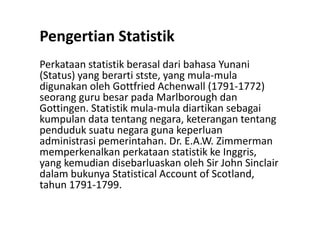 1. pengantar statistik | PDF