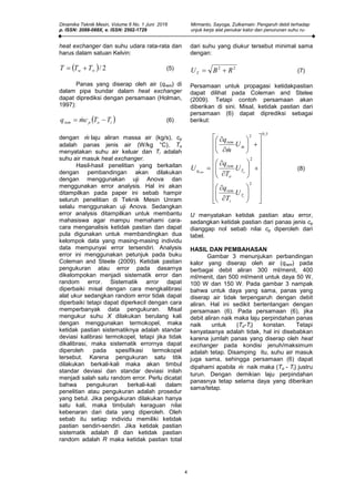 1 pengaruh debit terhadap unjuk kerja alat penukar kalor dan penurunan ...