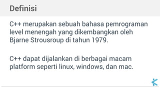 Pemrograman C++ - Pengenalan | PDF