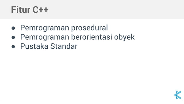 Pemrograman C++ - Pengenalan | PPT