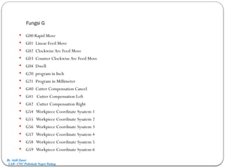 PENGENALAN MESIN COMPUTER NUMERIC CONTROL (CNC) | PPTX