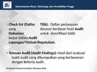 1-PENGERTIAN Audit Mutu Internal Pendidikan pptx | PPTX