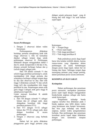1. perhitungan posisi sejati kapal ari sriantini | PDF