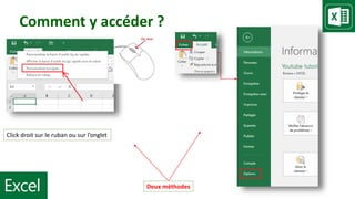 1-personnaliser le ruban excel | PPTX