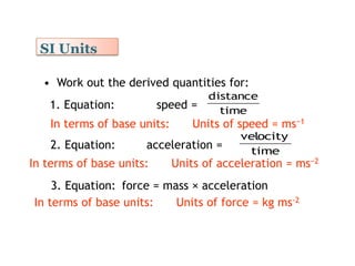AS physics - Physical quantities & units | PDF