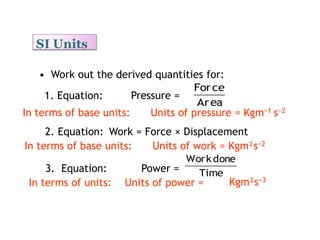 AS physics - Physical quantities & units | PDF