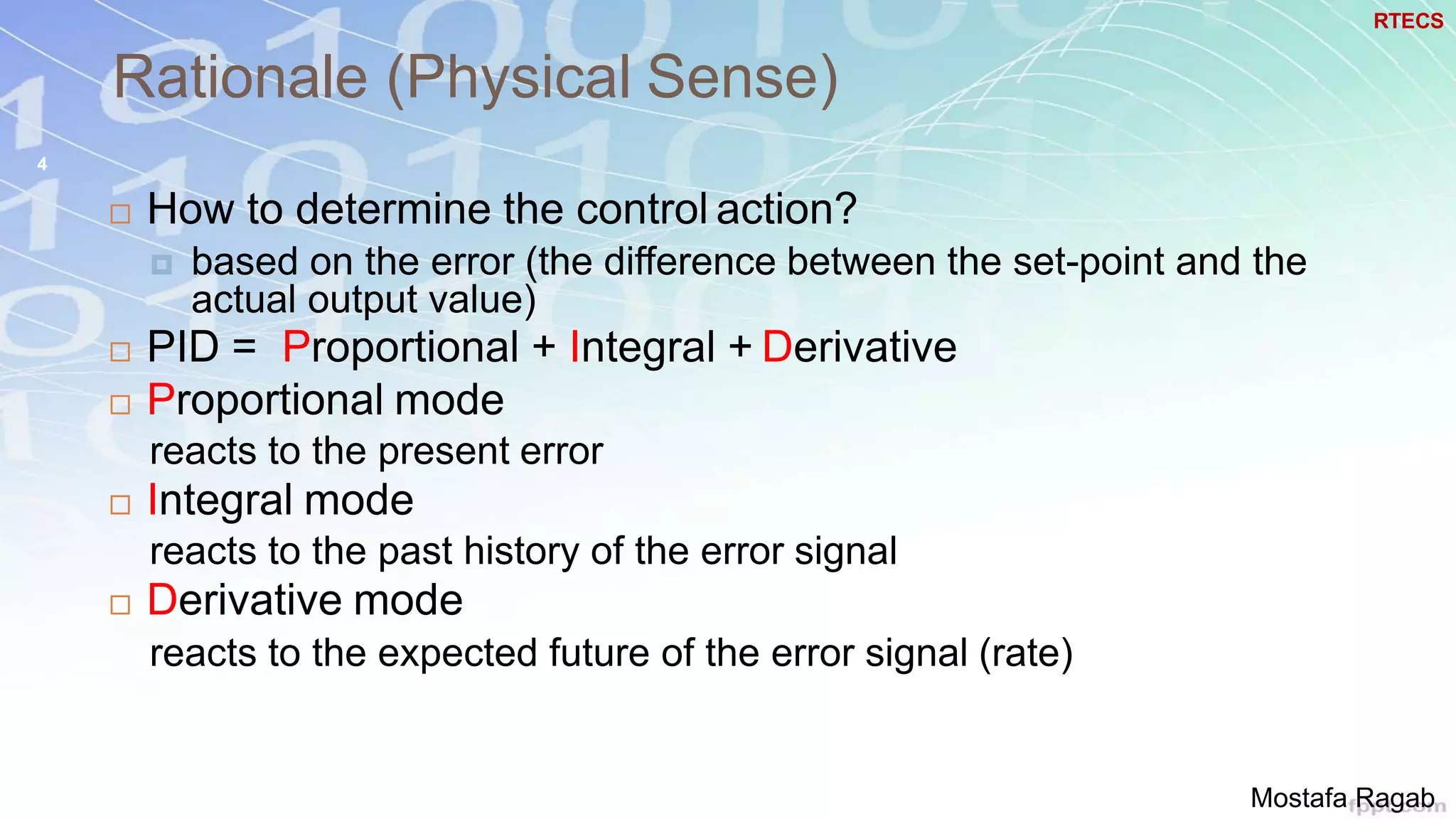 Proportional integral and derivative PID controller | PPTX