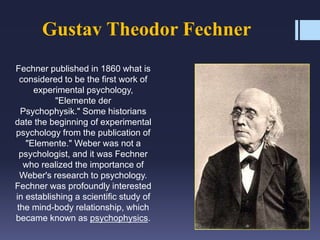 Pioneers in Experimental Psychology | PPTX