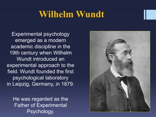 Pioneers in Experimental Psychology | PPTX