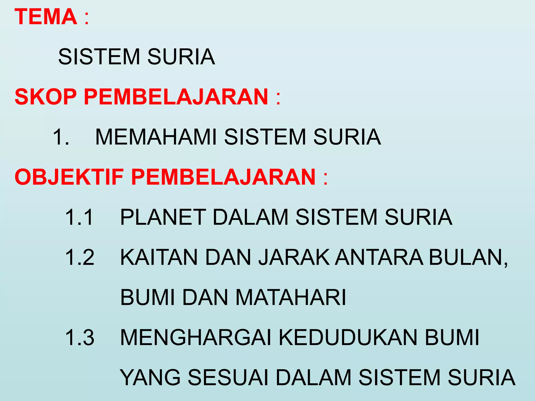 1 planet dalam sistem suria | PPT