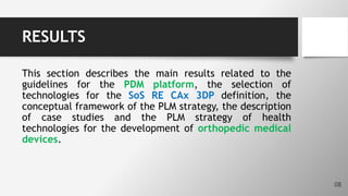 PLM Strategy for Developing Specific Medical Devices | PPT