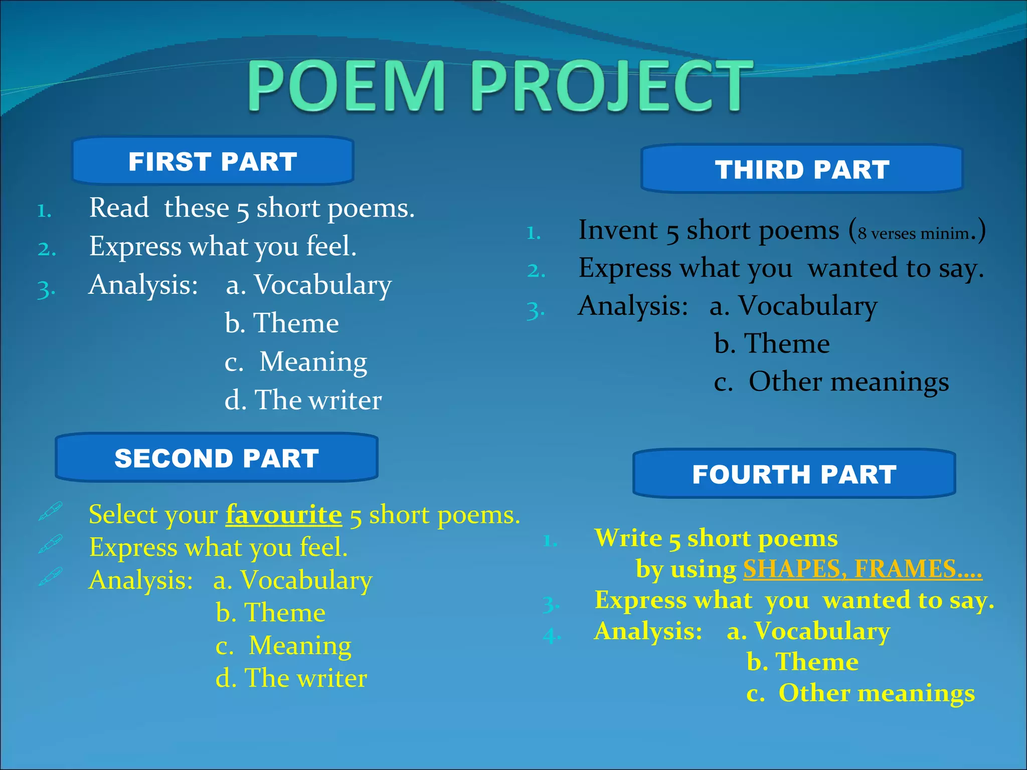 1 poem project | PPT