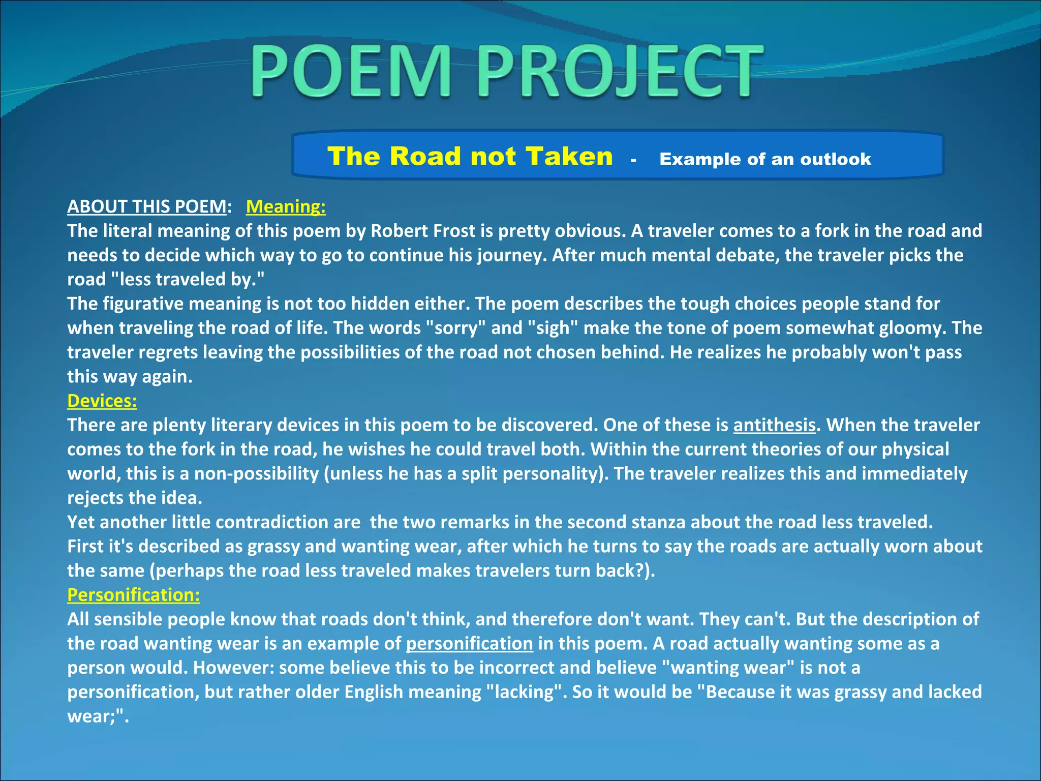 1 poem project | PPT | Free Download