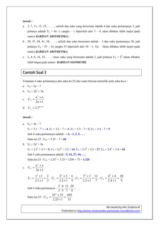 1. pola barisan bilangan | PDF