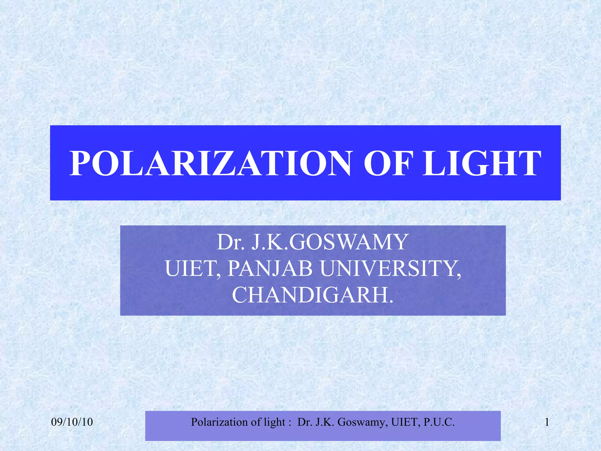 polarization | PPT