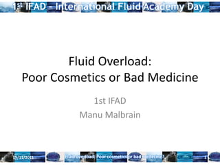 Manu Malbrain - Poor cosmetics 1 - IFAD 2011 | PPTX
