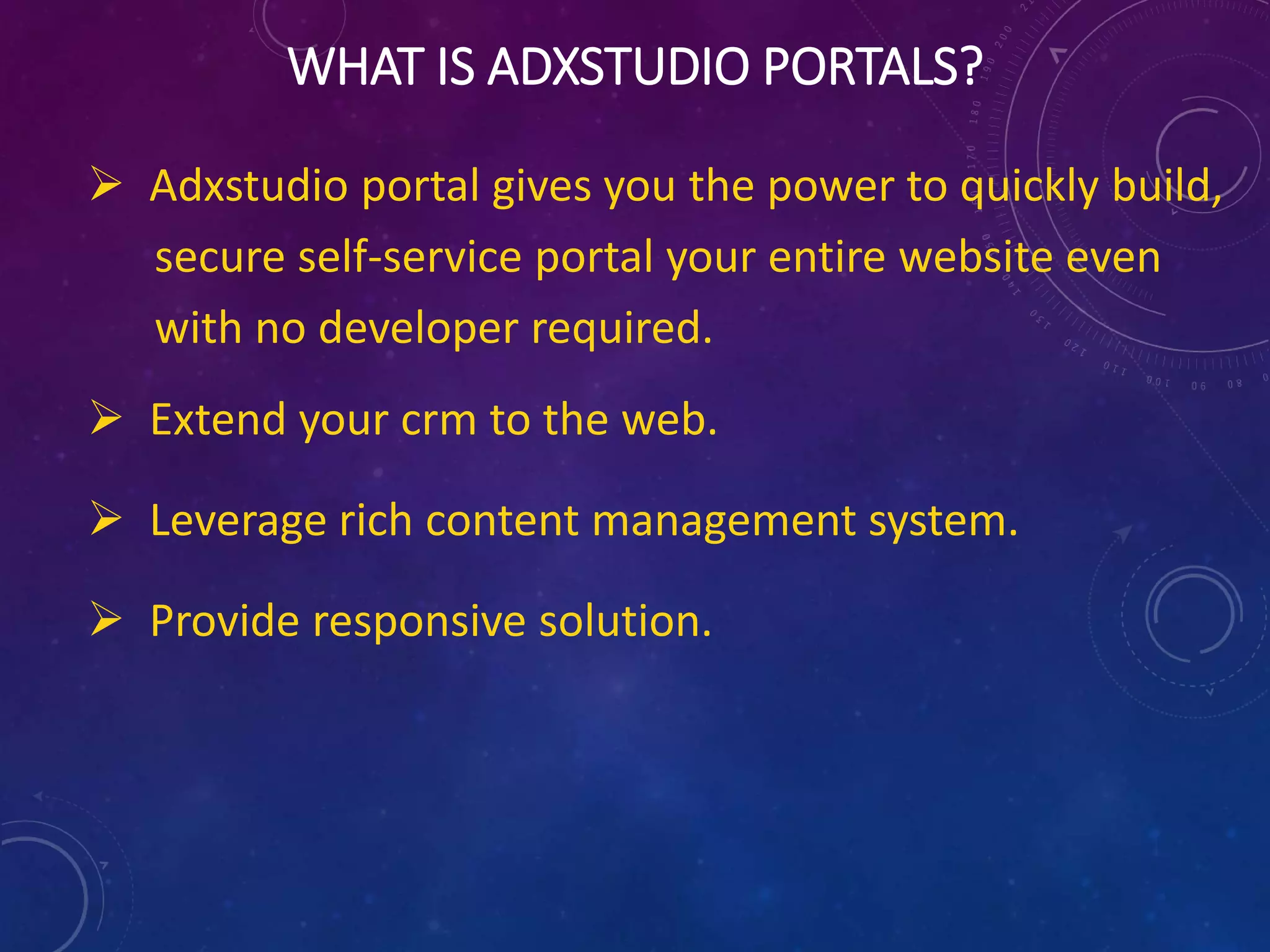 Adxstudio Portals provide solutions to access webpage for Microsoft ...