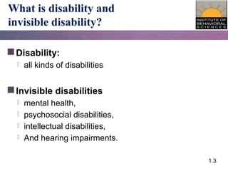 1 ppt overview disability | PPT