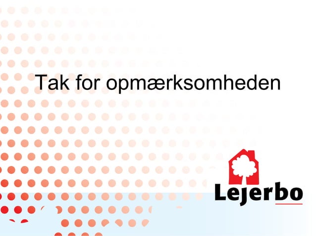 Præsentation af Lejerbo | PPT