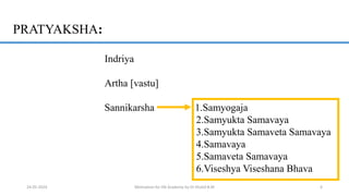 Pratyaksha Pramana / Pariksha Nirupana: The Perception | PPTX