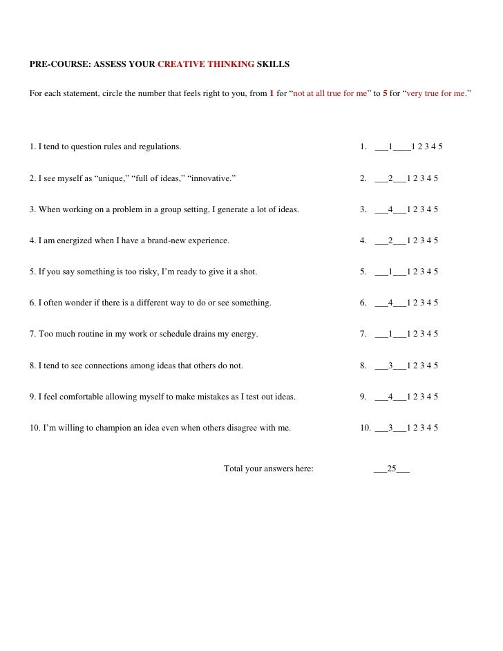 Pre Course Assessment