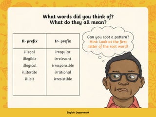 1- Prefixes ir- & il in English Language -.ppt