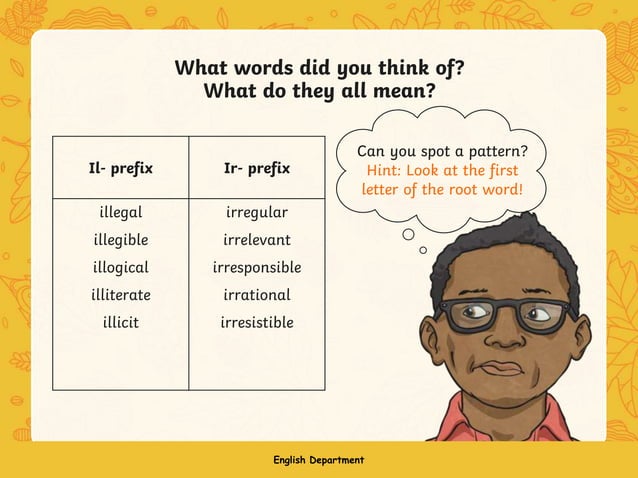 1- Prefixes ir- & il in English Language -.ppt