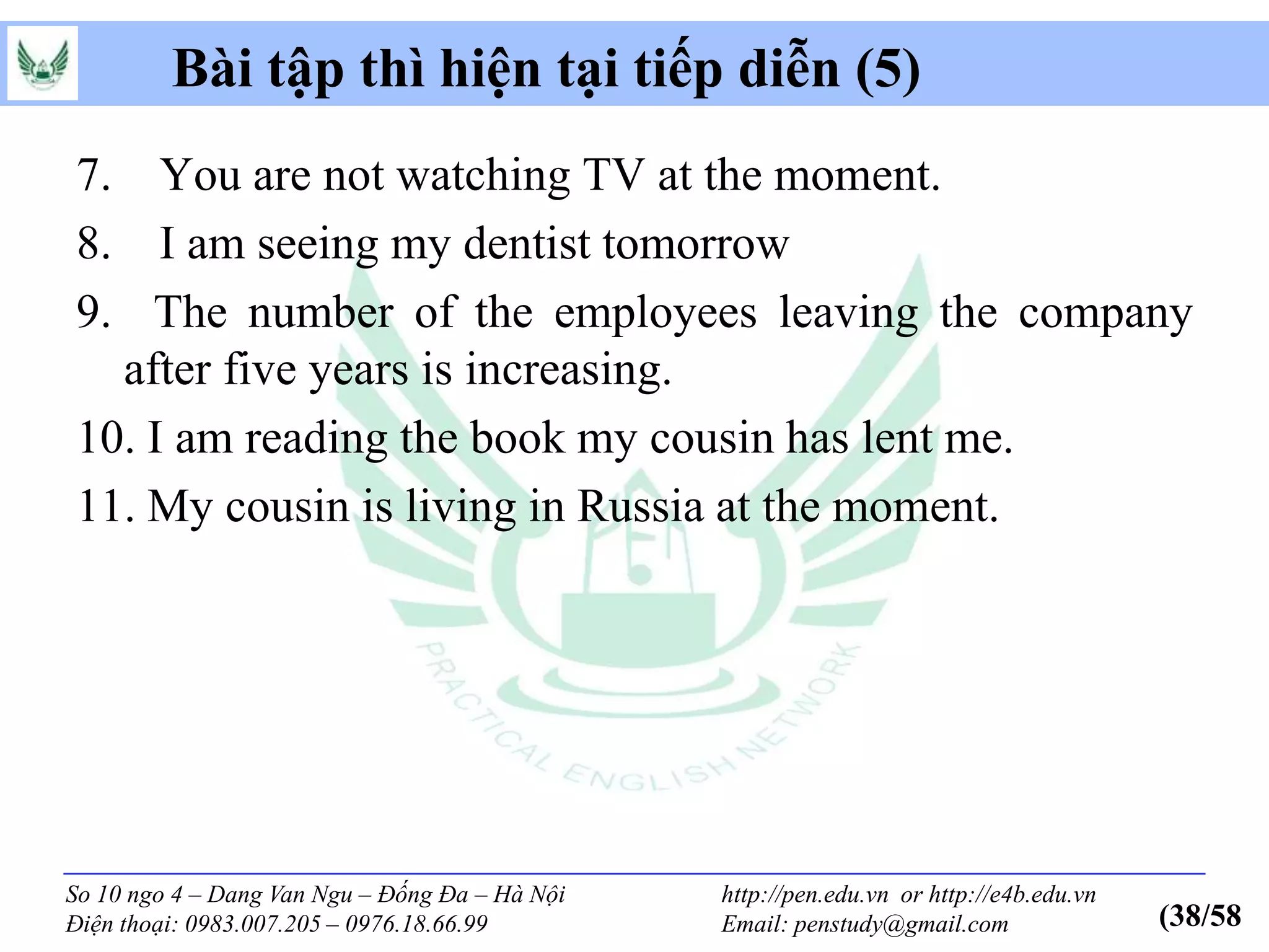 1.present simple and continuous tong hop | PPT