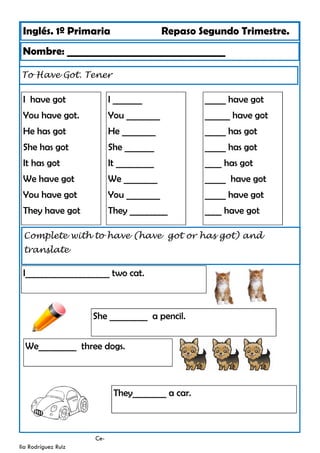 1 primaria-2 ingles | PDF