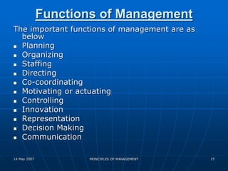 Principles of Management | PDF | Executive Leadership & Management ...