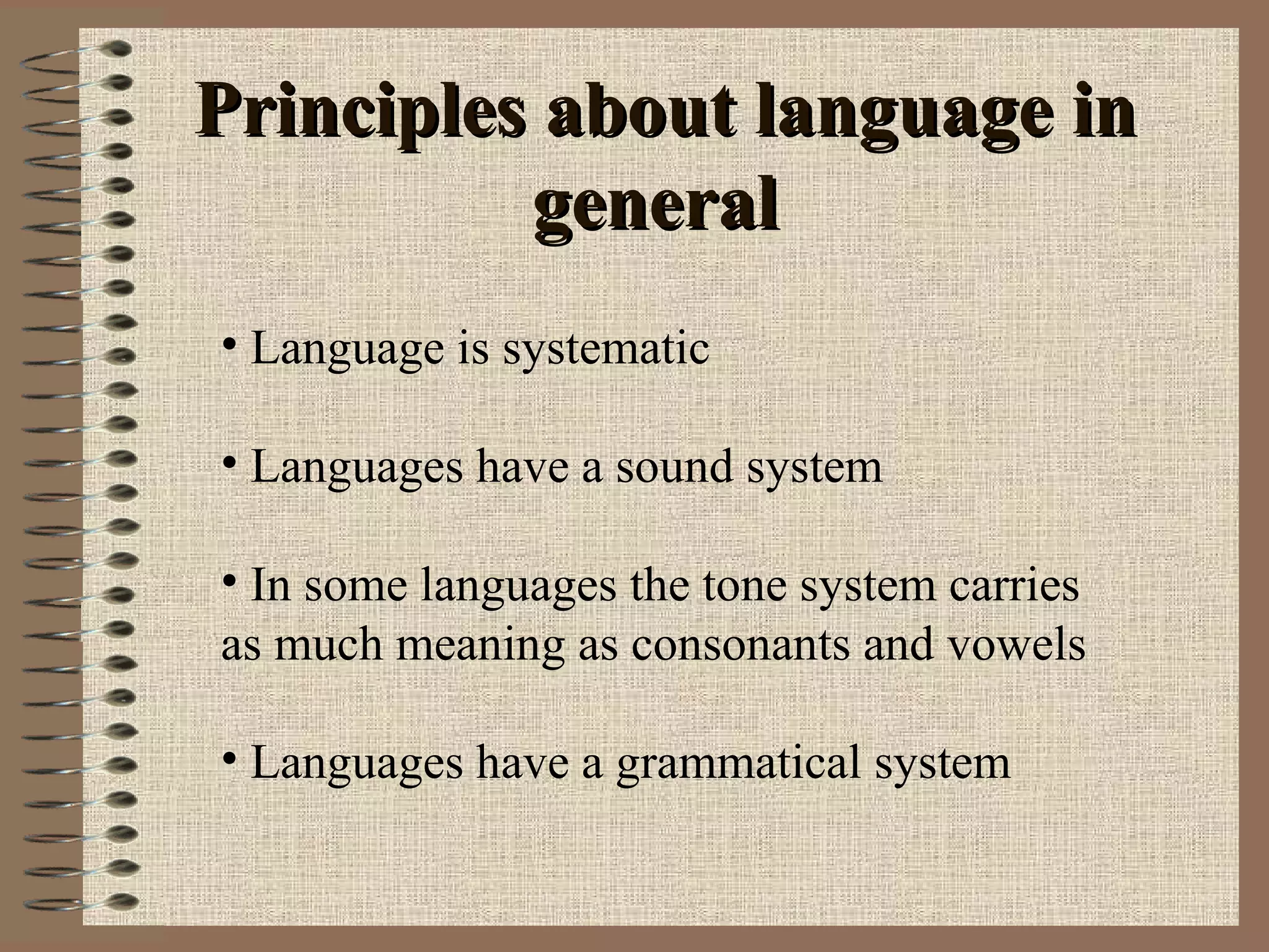 1. Principles About Language In General | PPT