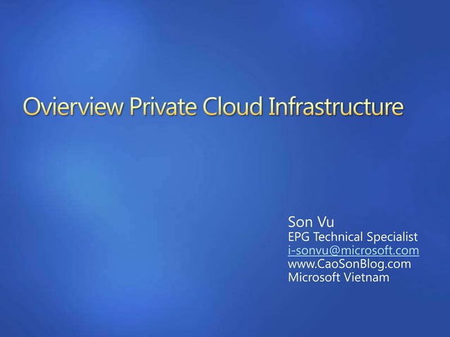 Microsoft Private Cloud Computing | PPT