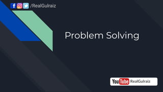Problem Solving Steps in Computer Science - RealGulraiz Youtube ...