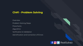 Problem Solving Steps in Computer Science - RealGulraiz Youtube ...