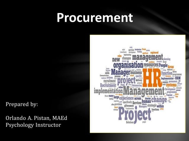 HR Procurement | PPTX | Resume Writing and Advice | Job Search