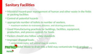 Production Facility Protocols in Food Industry | PPTX